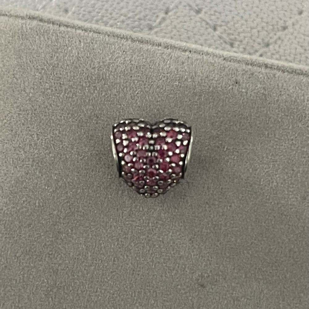 Pandora Pave Heart Red Charm - Gem